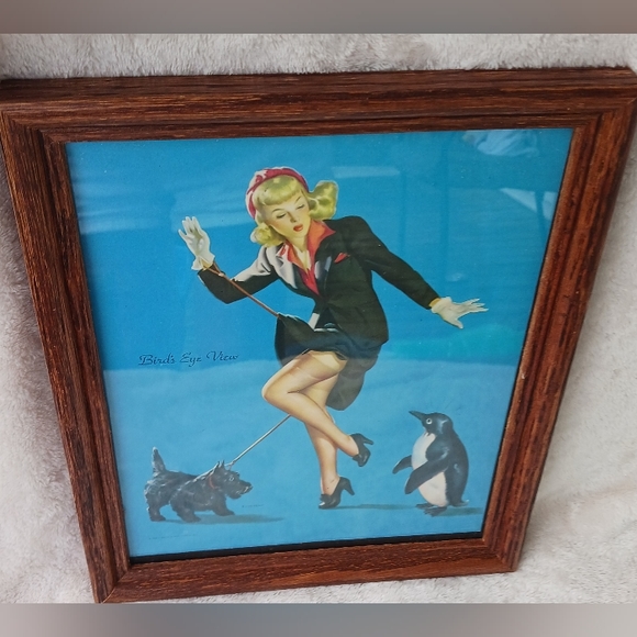 Art | Gil Elvgrens Limit Ed Birds Eye View Litho Pin Up Girl | Poshmark